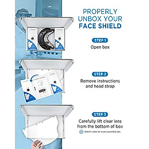 Medspec Protect Face Shield (Model FS-2.0) | Reusable Shields for Medical, Dental, & Essential Workers | Fogless & Adjustable Medical Face Guard with Quick-Release Lens System | Made in The USA