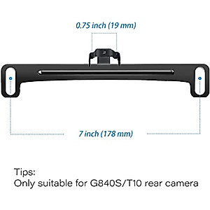 WOLFBOX Reverse Rear Camera License Plate Bracket, Car Dash Cam Mirror Camera Kit Rearview Camera Mount, Installation Holder for Backup View Camera(Suitable for G840S/T10)