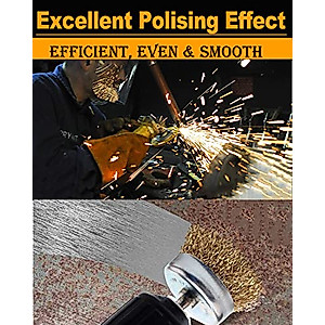 SHITIME 3 Inch Knotted Wire Cup Brush Set, 4 PCS Wire Brush for Drill with 1/4'' Hex Shank, Drill Wire Brush Attachment, Ideal for Removing Rust/Corrosion/Paint - Extend Life & Reduced Wire Breakage