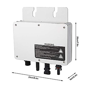 Solar Grid Tied Micro Inverter, Grid Tie Inverter, Aluminum Alloy Waterproof Power Grid Tie Micro Inverter Voltage 80-160VAC/180-280VAC Free Intelligent Monitoring System