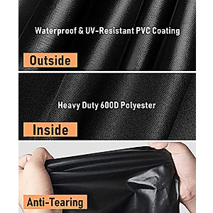 Bbqzone 31x31x24 Inches Fire Pit Cover Square, Fit for 28/30/31 inch Square Fire Pit Table, Heavy Duty Fabric with PVC Coating Rainproof and Windproof