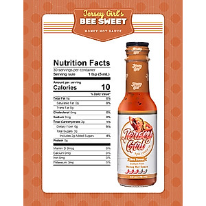 Jersey Girl (Bee Sweet Honey Hot Sauce) Trinidad Scorpion & Ghost Pepper - No Sodium/Salt Free