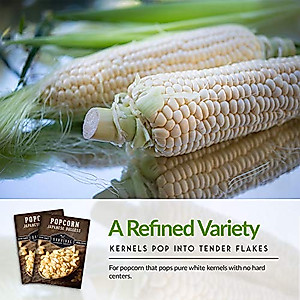 Survival Garden Seeds - Japanese Hulless Popcorn Seed for Planting - Packet with Instructions to Plant and Grow Delicious Kernel Popcorn in Your Home Vegetable Garden - Non-GMO Heirloom Variety