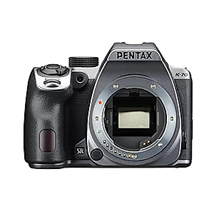 Pentax K-70 24MP FHD Digital SLR Camera Body Silver - Bundle w/32GB SDHC U3 Card, Holster Case, Spare Battery, Tripod, Cleaning Kit, Memory Wallet, Card Reader, Triple Shoe V Bracket, Software Pack