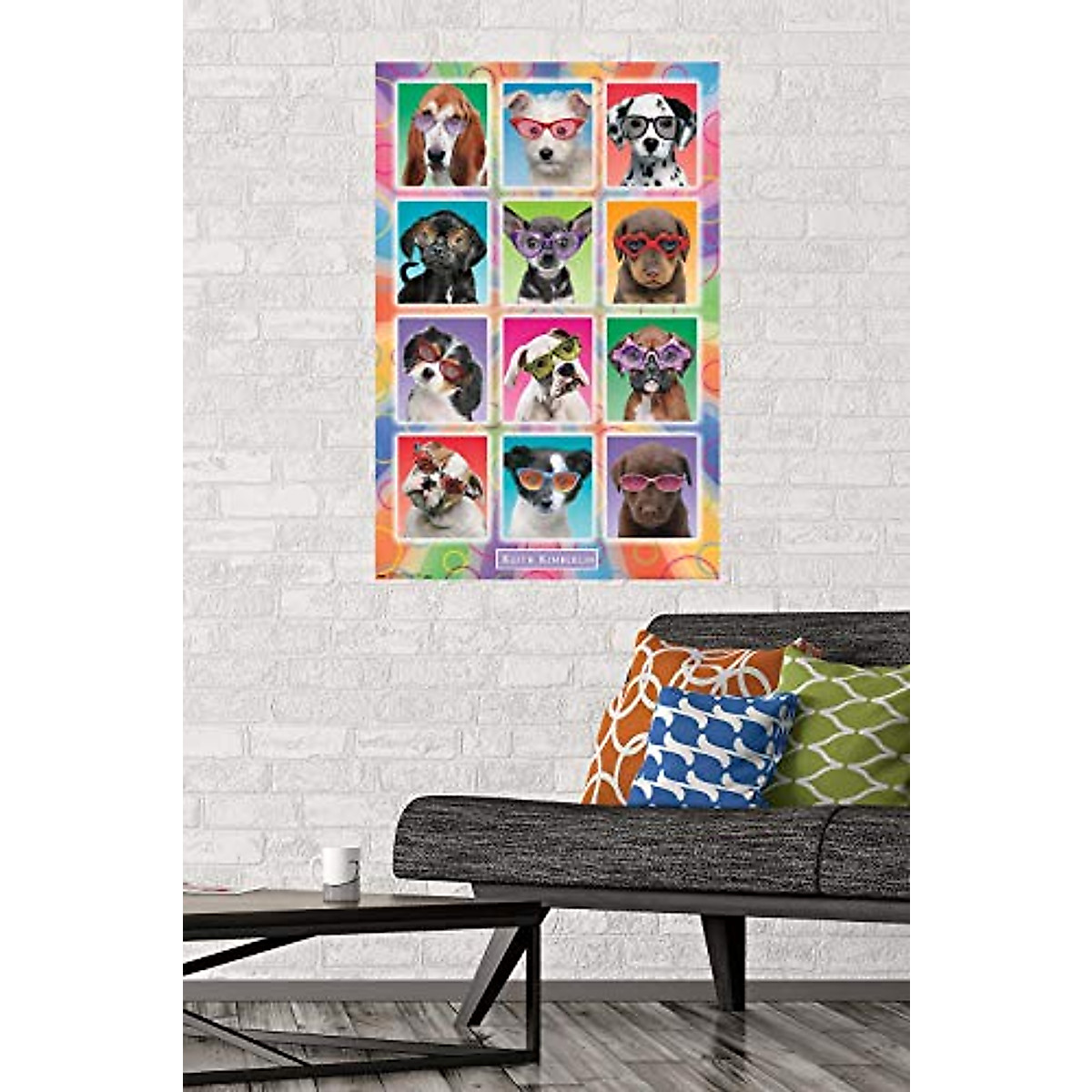 Trends International Keith Kimberlin - Puppies - Sunglasses Wall Poster, 22.375" x 34", Unframed Version