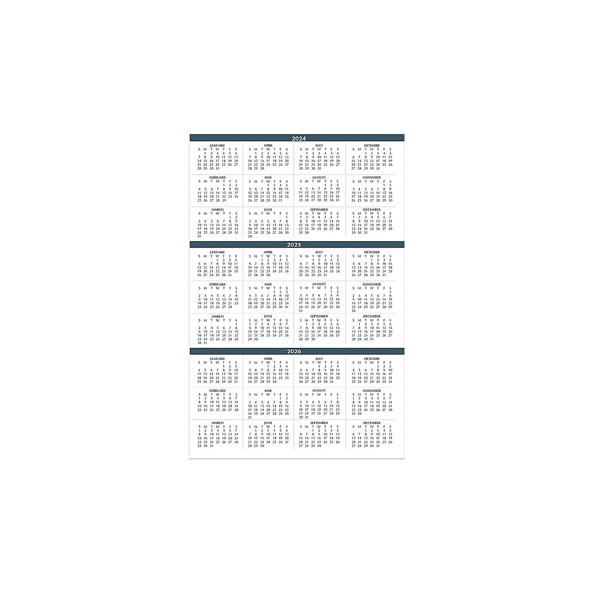 House of Doolittle 2024 Daily Group Planner 2 Volume Set, 8-Person, Black Soft Cover, 8.5 x 11 Inches, Book 1: January to June; Book 2: July to December (HOD28102-24), Black/White