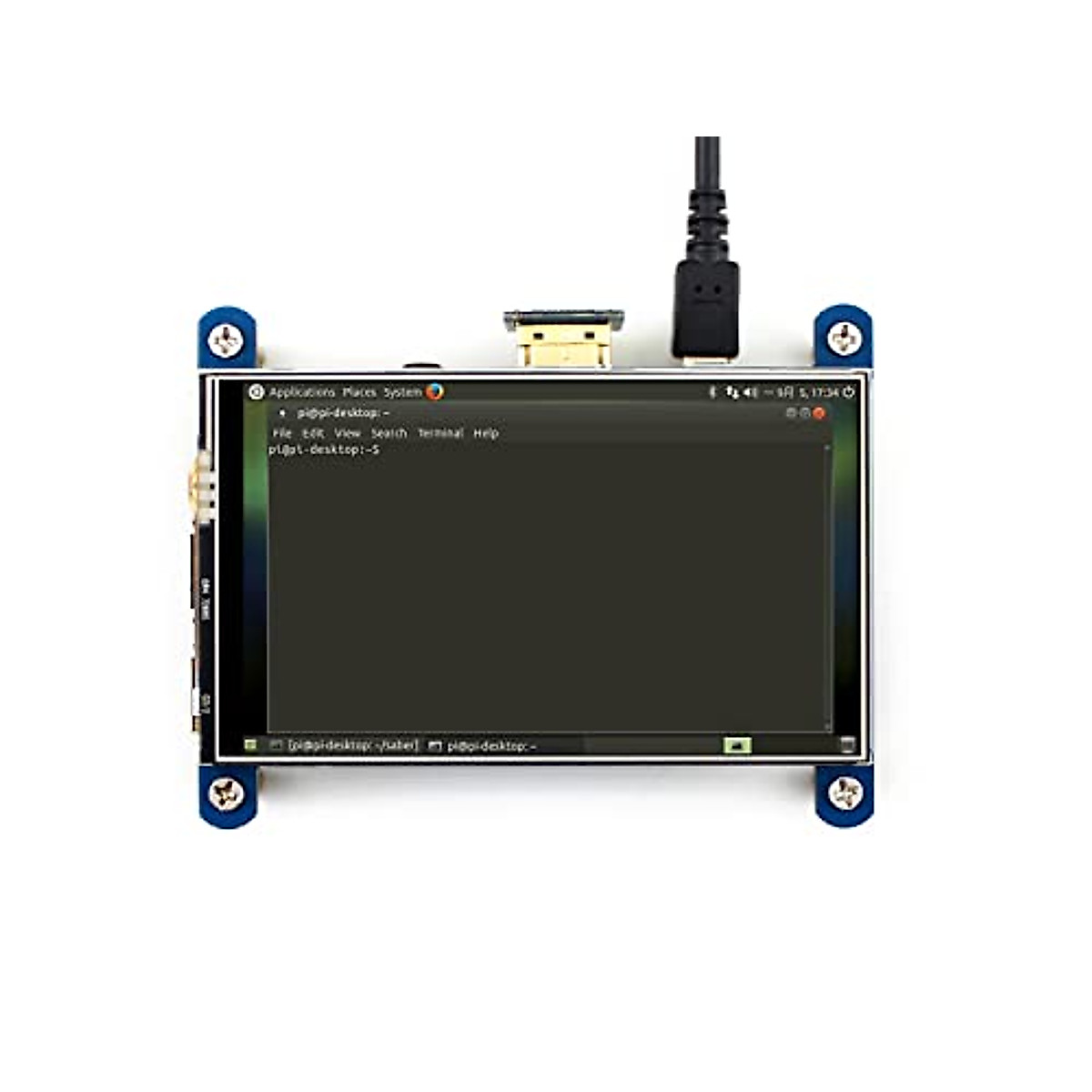 waveshare 4inch Resistive Touch Screen LCD Compatible with Raspberry Pi 4B/3B+/3A+/2B/B+/A+/Zero/Zero W/WH/Zero 2W CM3+/4 480×800 Resolution HDMI IPS Low Power Consumption Supports Windows