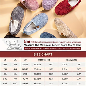 EverFoams Women’s Soft Curly Full Slippers Memory Foam Lightweight House Shoes Cozy Loafer with Polar Fleece Lining Khaki,7-8 US