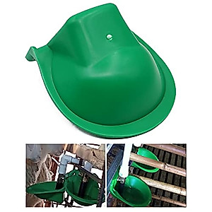 MINYULUA 2pcs Automatic Waterer Bowl Sheep Goats Drinking Bowl Farm Feeding Water Bowl Dispenser Plastic Drinking Trough Livestock Supply for Piglet Cattle Dog, Green
