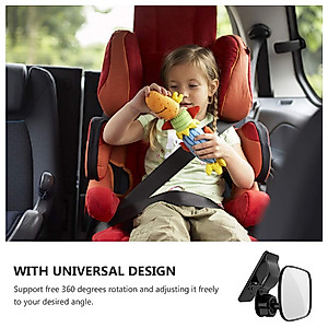 Garneck Baby Mirror for Car Back Seat 360 Wide Angle Car Mirror for Baby with Rear Facing Back Seat Full View for Toddler Children