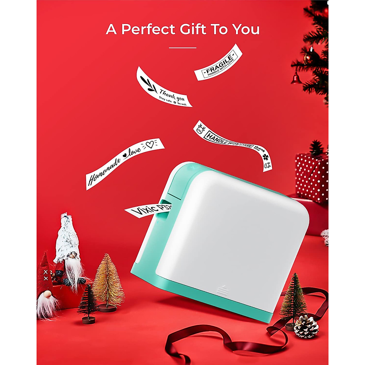 Vixic Label Makers - Label Maker Machine with Tape P3200 Portable Bluetooth Handheld Label Printer for Labeling Home Office Organization Included Multiple Templates for Phone Pad USB Rechargeable