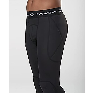 EvoShield Boys' 3/4 Sliding Tights, Black, Medium