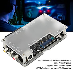 Hilitand OSSC Add On Board, Dual Modes Linedouble Smoothing HD OSSC to SCART or Component Video Converter with Compound S Video for NTSC PAL Game Console