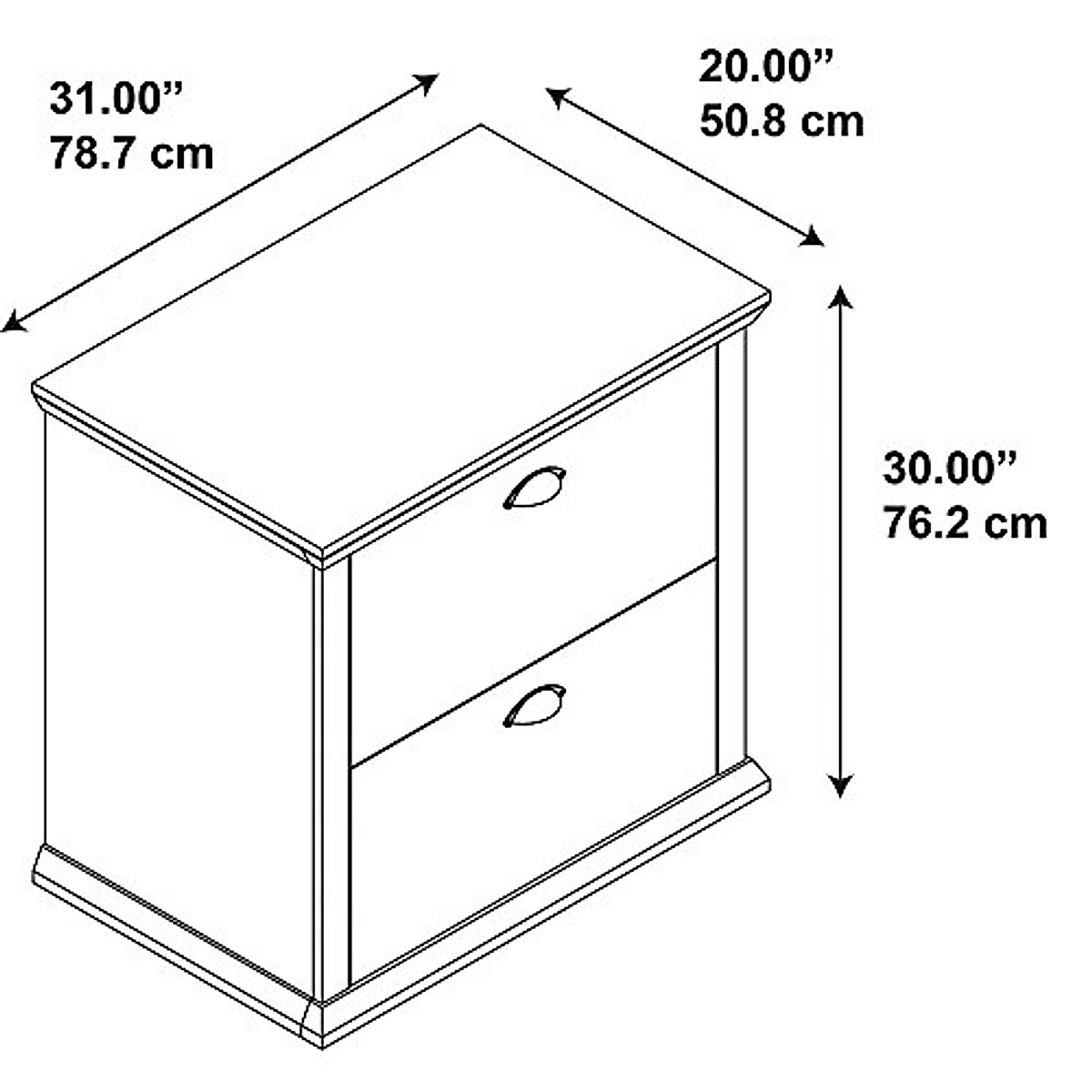 Bush Furniture Yorktown Lateral File Cabinet in Antique Cherry