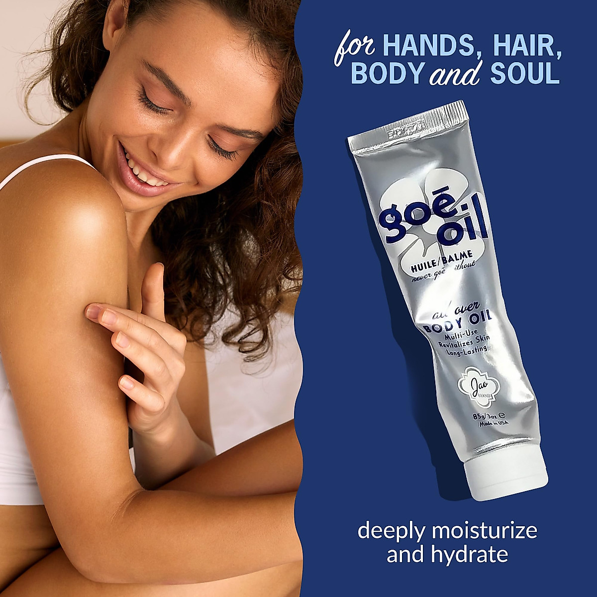 Jao Brand Goē Oil | All over Hand, Face, & Body Oil | Intensive Moisturizer & Hydrator With Natural Oil Extracts | Plant-Based, Gluten-Free | No Parabens & Sulphates | 3 oz