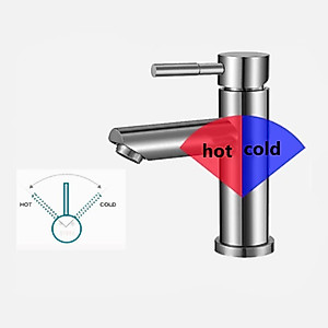 Faucet Basin Faucet Bathroom Sink Faucets Parts Basin Mixer with Hand Modern Lavatory Sink Hot Cold Faucet for Kitchen Bath Basin Tools (Color : Bend Dual Hole)