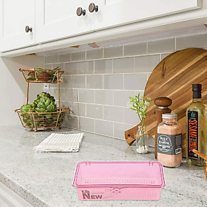 Cabilock 2pcs Kitchen Utensil Storage Container - Tableware Organizer Hygienic Chopsticks Storage Silverware With Cover Chopsticks Box Cutlery Rack Storage Box Tray