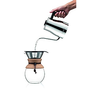 Bodum Bistro Gooseneck Electric Water Kettle, 34 Ounce, Chrome, Stainless Steel