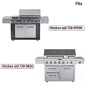 VICOOL Repair Parts Replacement for Grill Master 720-0697, Sunbeam 720-0697, Nexgrill 720-0783C, 720-0783E Gas Grill Models Stainless Steel Burner Tube, Heat Plates