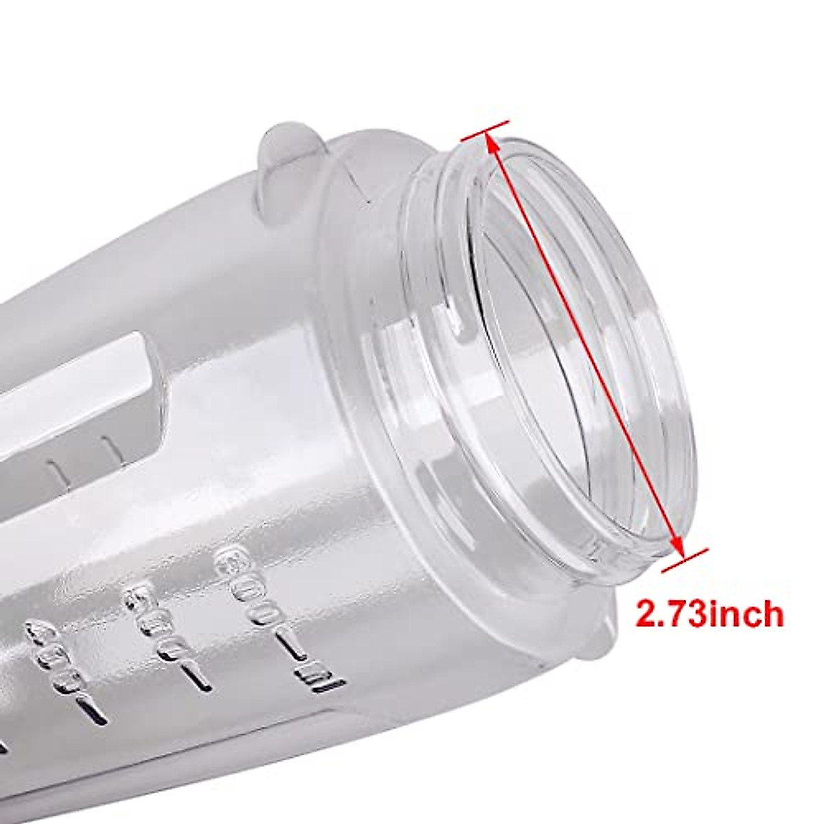 Joyparts 2PCS Replacement Parts Cups with Lids 20oz Smoothie Bottle ， Compatible with Oster Classic Series Blender