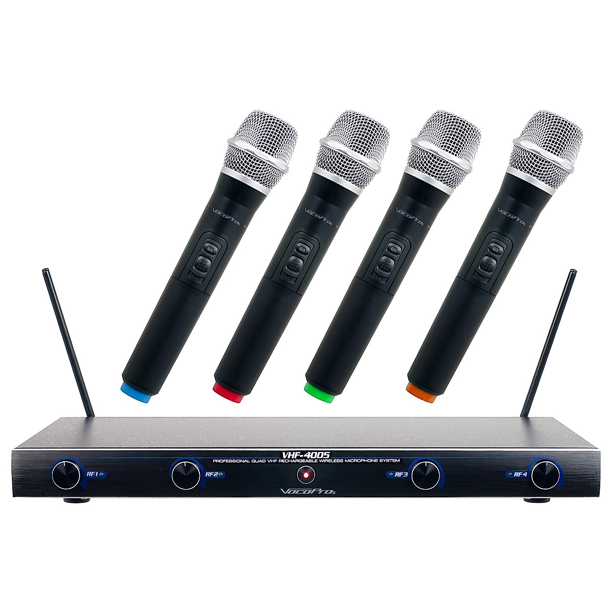 VOCOPRO VHF-4005 Four Channel Rechargeable VHF Wireless Microphone System