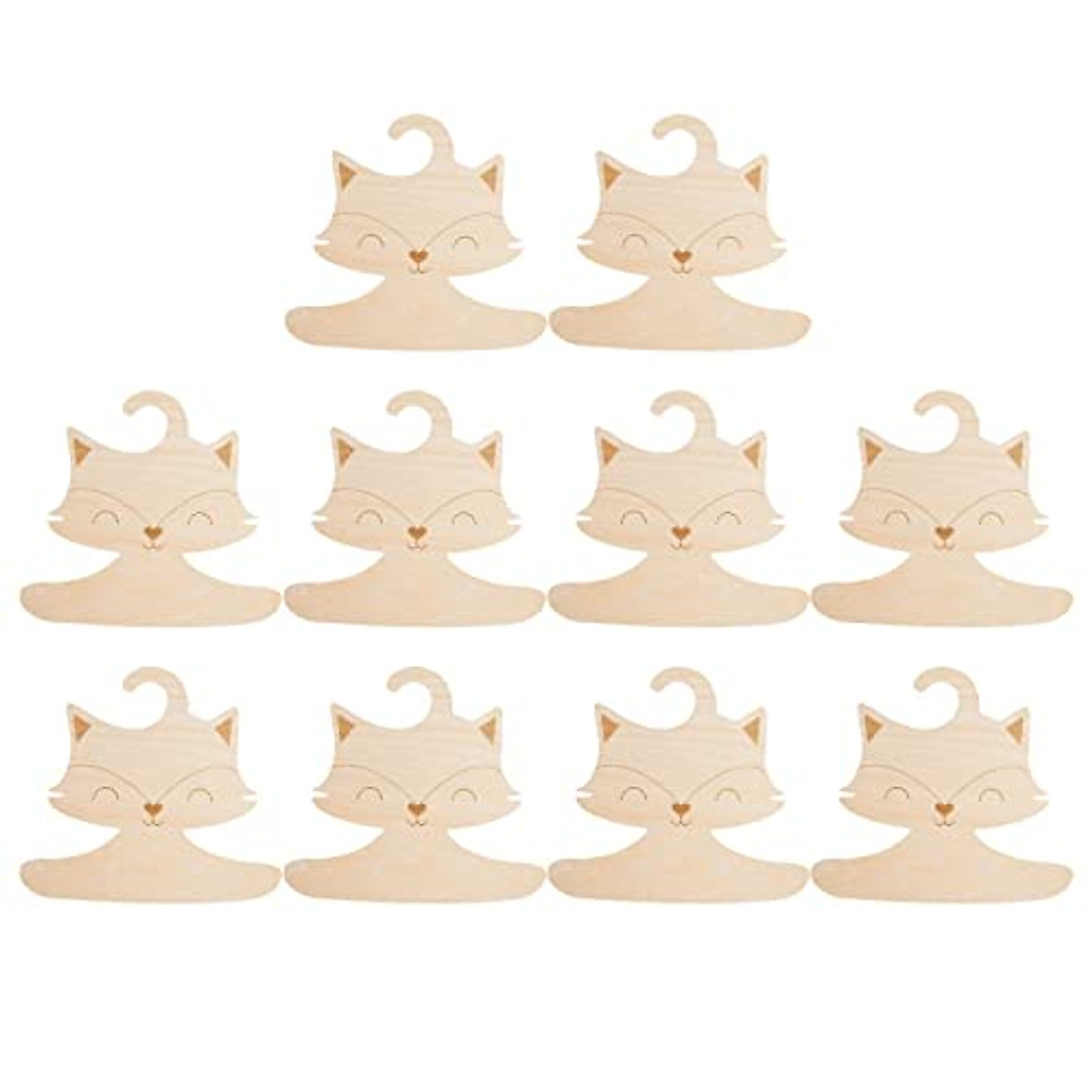 Baby Clothes Hangers - Creative Wooden Baby Hangers for Nursery - Adorable Cartoon Shaped Kids Hangers, Infant Clothes Hangers for Newborn Toddler Unisex Nursery Closet Organizer Set Jmd-us