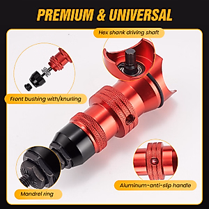 TaskStar Rivet Nut Drill Adapter Kit, Cordless Rivet Nut Tool Adapter Use with Electric Drills and Screwdriver, Rivet Gun Adapter for Drill Rivet Nut Drill Attachment with 6 Mandrels and 10 Nuts