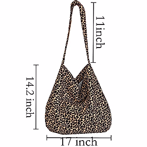 Bohemia Canvas Tote Bag For Women Retro Large Size Canvas Shoulder Bag Hobo Crossbody Handbag Casual Tote For Shopping And Travel