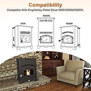 Hipoilk Replacement 80473 Exhaust Blower for US Stove & USCC 5520, King Ashley 5500 5500M 5500XL 5500XLT 5502M 5510 Pellet Stoves, American Harvest 6037 6039 6039hf 6039i 6041 6041i Pellet Stoves