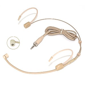 XGWTH Headset Microphone Double Over Ear Earset Headworn Mic Condenser Cardioid Compatible with Sennheiser Wireless System Bodypack Transmitter Mini 3.5mm Female Screw Plug