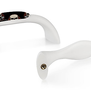 RODAILYCAY Skull 4 Packs Kitchen Drawer Pulls, Crystal Glass Cabinet Handles Pulls, Cupboard Door Knobs, Kitchen Hardware Pulls for Dresser Drawers