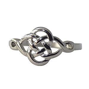Fantasy Forge Jewelry Celtic Dara Knot Ring Womens Stainless Steel Viking Band Size 9
