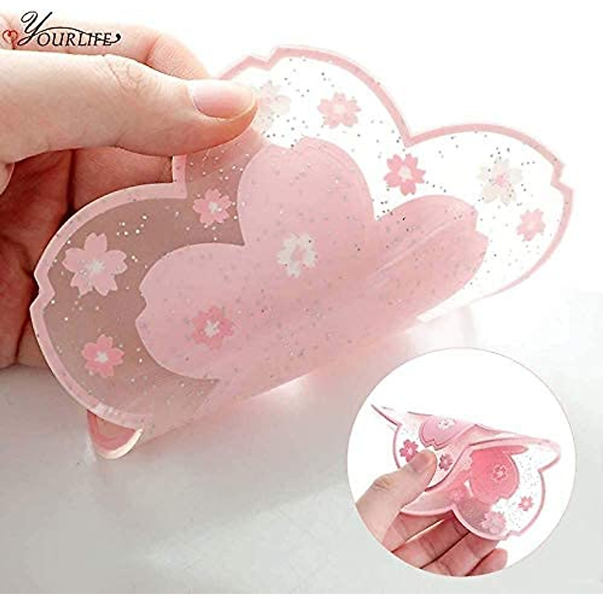 Durable Non-Slip Sakura Coffee Cup PVC Coaster Home Tea Coaster Bowl pad placemat Coaster(S)