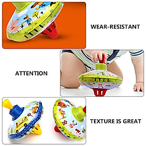 STOBOK Spinning Top Toy, Metal Finger Top, Gyroscope Educational Child Toys, Baby Interactive Games Metal Kids Toys for Kid Toddler Rotating Game Toy