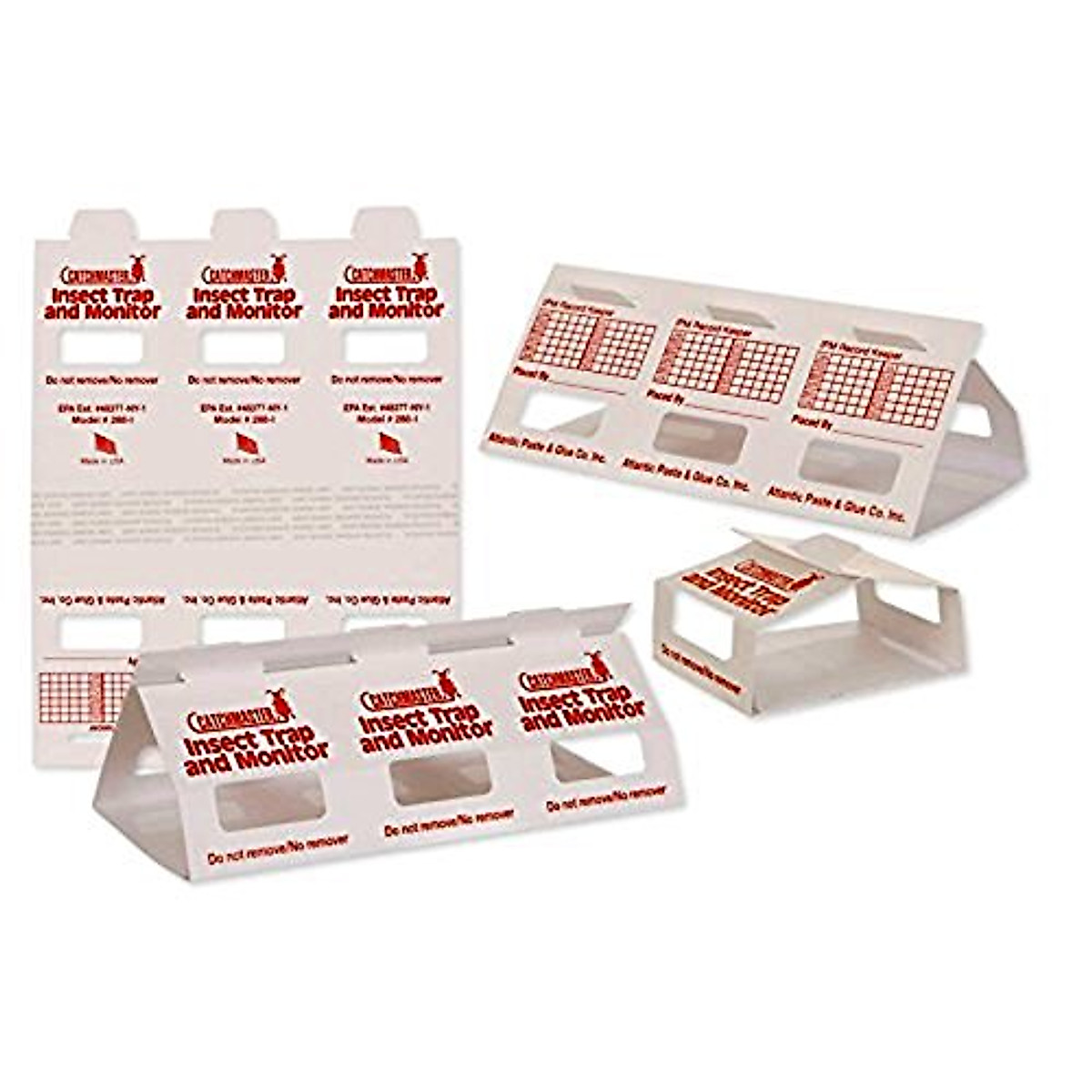 Insect Trap & Monitors 288i - No Chemicals !!!- Non-Toxic Glue Traps!! 5 Glue Boards / 15 Monitors