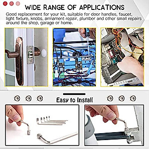 Hilitchi 100Pcs SAE Stainless Hex Allen Head Socket Set Screws Grub Screw Bolts Assortment Kit Internal Hex Drive Cup-Point Screws #8-32 x 1/4