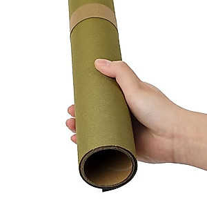Wooqu Book Cloth, Fabric Surface and Paper Backed, Durable, Strong, 17x29”, for Book Binding, Army Green