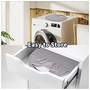 ZIMUHENAI 26" Collapsible Laundry Basket, Larger Popup Laundry Basket for Dryer, Portable Laundry Hamper for Clothes Storage and Easy to Use(Grey)