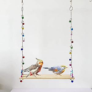 Chicken Swing Toys Chicken Stand Perch Toy Handmade Bird Swing Toy for Poultry Run Rooster Hens Chicks Pet Parrots