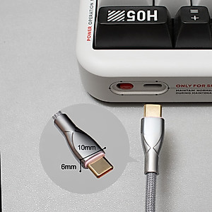 SUEHIODHY 5.9ft Custom Coiled Pilot Cable Type C to USB-A with Detachable Aviation Connector for Mechanical Gaming Keyboard