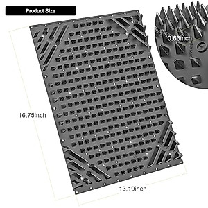 Sovipal Upgraded Equine & Bovine Massage Brush Kit - Soft Touch Itchin Post Pad- Animal Scratchers for Safe and Satisfying Itch Relief with Hoof Pick- 2Pieces