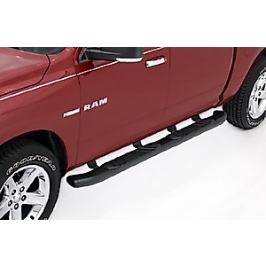 Lund 22758083 Black Composite 5" Oval Bent Nerf Bars for 2009-2015.5 Dodge Ram 1500, 2010-2018 Ram 2500/3500 Quad Cab