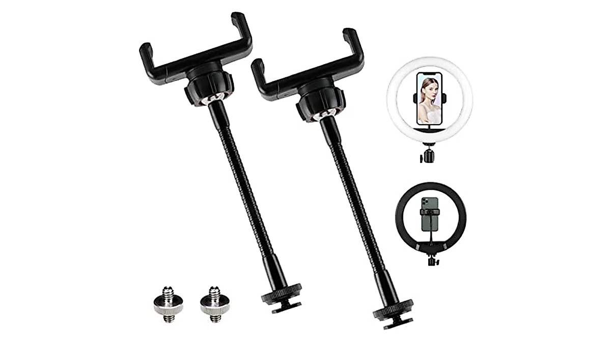 Flexible Ring Light Phone Holder - 2 Pack