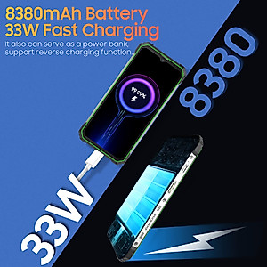 5G Rugged Smartphone Unlocked, Blackview BL8800Pro, FLIR Thermal Imaging Camera, 8GB+128GB Android 11, 50MP Camera, 8380mAh Battery 33W Fast Charge, 6.58"HD Display, IP68/IP69K Waterproof,GPS,NFC,OTG