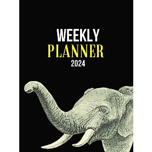 2024 Weekly Elephant Planner: Large One Year Monthly Planner From January 2024 to December 2024 (12 Months) With Federal Holidays | Monthly Weekly ... Organizer | Planner for Elephant Lovers