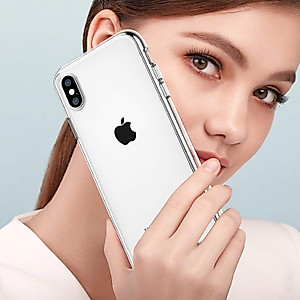 Meifigno Clear Designed for iPhone X/Xs Case, [Certified Military Protection] [Anti-Yellow] Transparent Hard PC with Soft TPU Bumper, Protective Phone Case Compatible with iPhone X/Xs 5.8", Clear