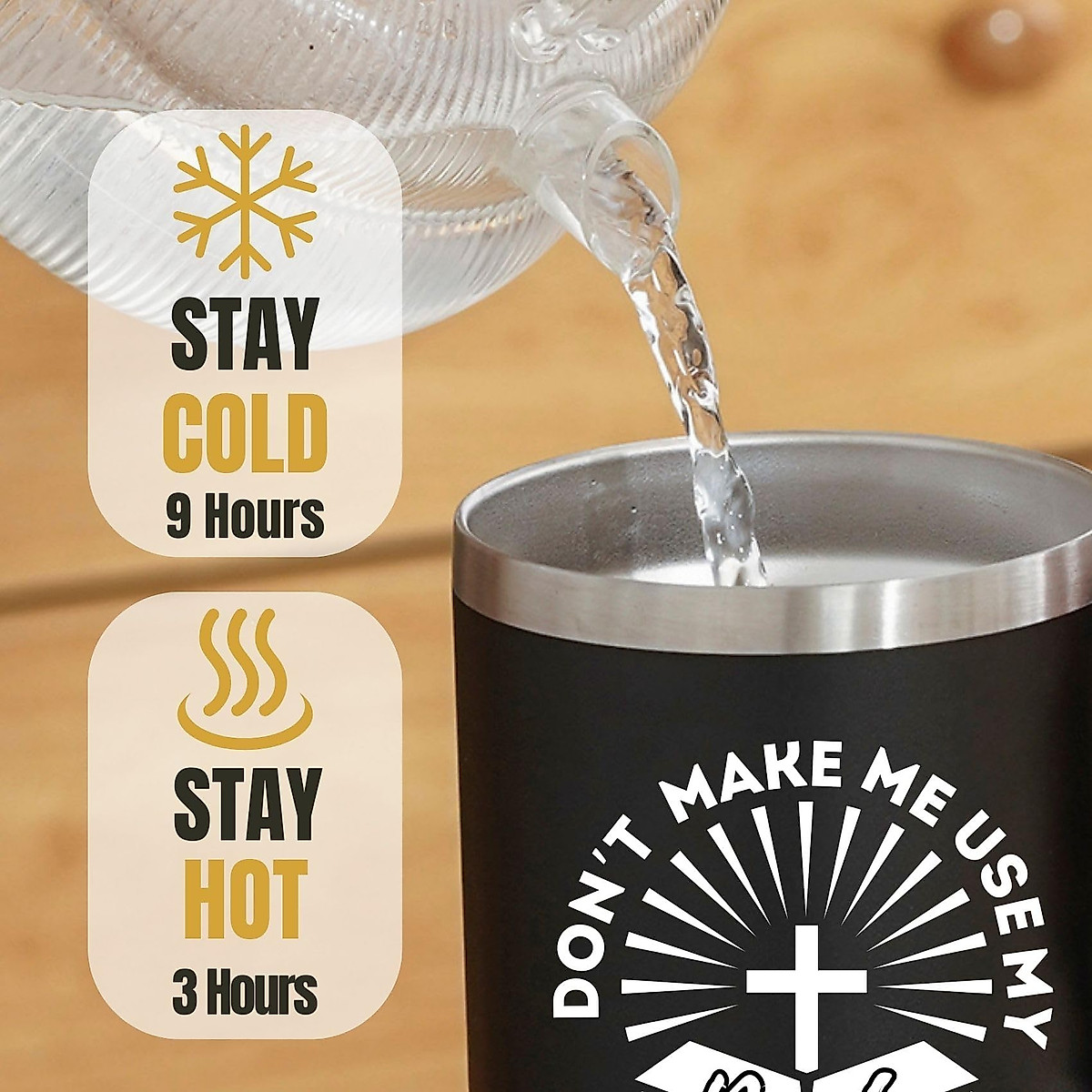 Onebttl Pastor Appreciation Tumbler - 20oz Stainless Steel for Ordination, Thank You, Men - Thanksgiving, Christmas, Birthday Gift - Don't Make Me Use My Pastor Voice