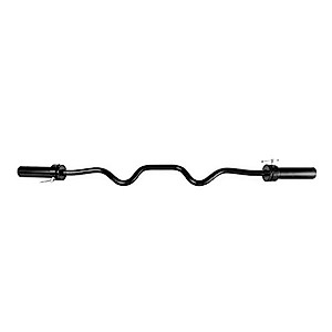 CAP Barbell Olympic Super Curl Bar, Black New Version, 48-Inch (OBIS-48B)