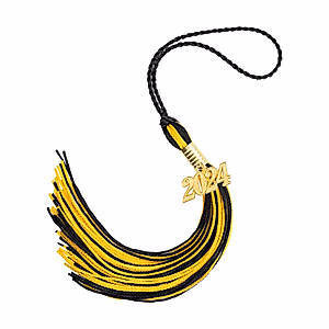 2024 Graduation Tassel, Tassel for Graduation Cap 2024, Graduation Cap Decorations, Charm Graduation Party Decorations 2024 Grad Cap Decorations for Graduation Gifts 2024 High School Black Gold