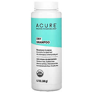 ACURE Acure Dry Shampoo, Brunette to Dark Hair, Rosemary & Cocoa, 1.7 oz (58 g) (Pack of 2)